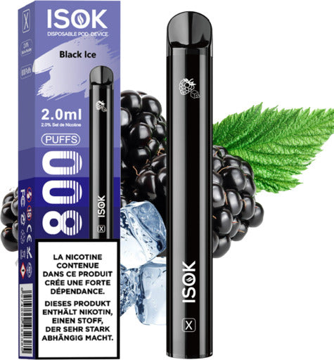 ISOK X Black Berry Ice 800 Puffs 20mg Vape online kaufen– tabakino